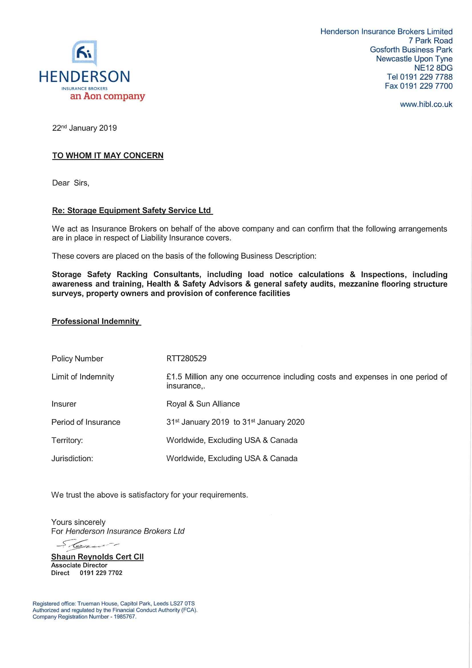 Accreditation - Storage Equipment Safety Service Ltd