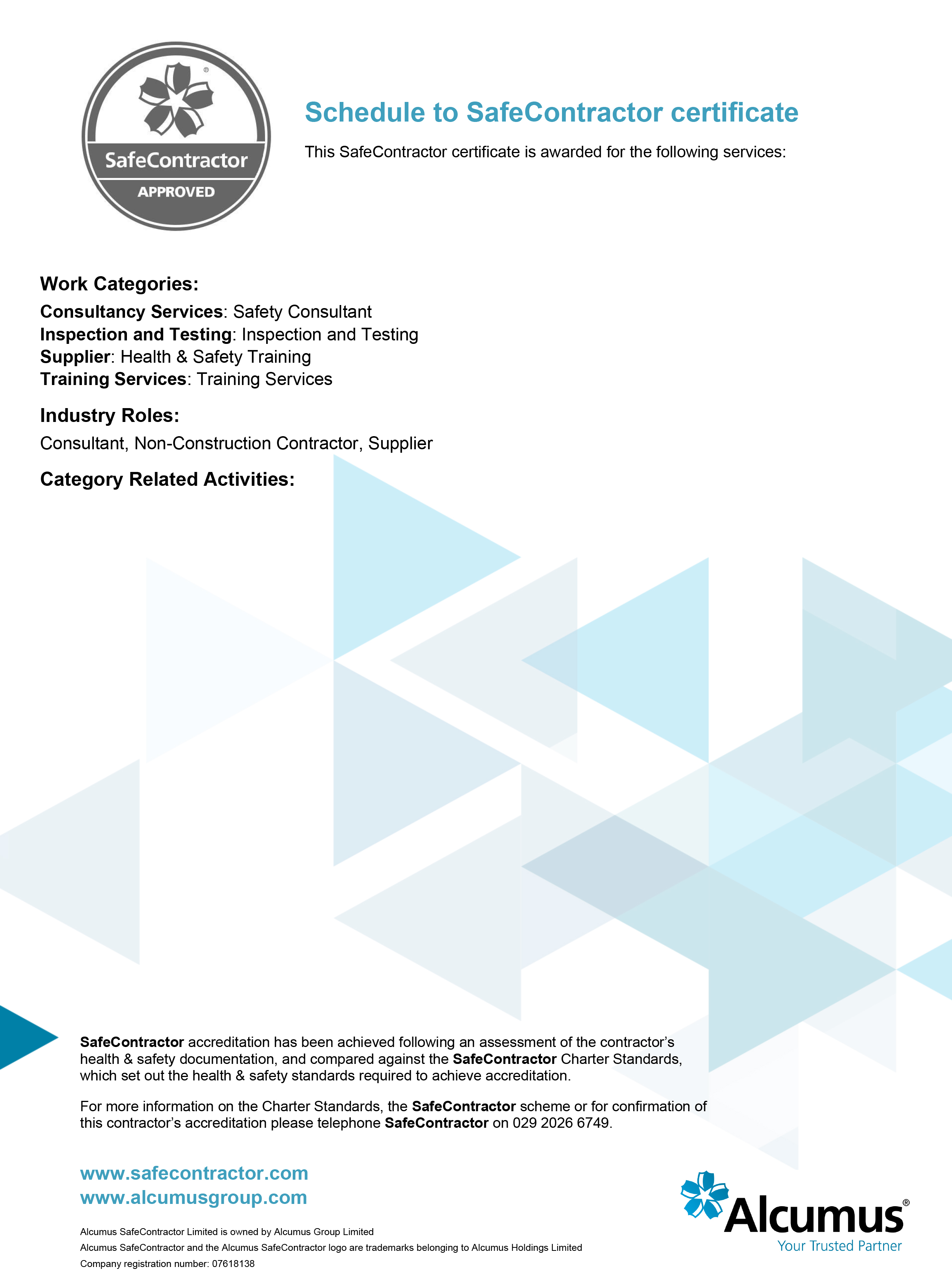 Accreditation - Storage Equipment Safety Service Ltd